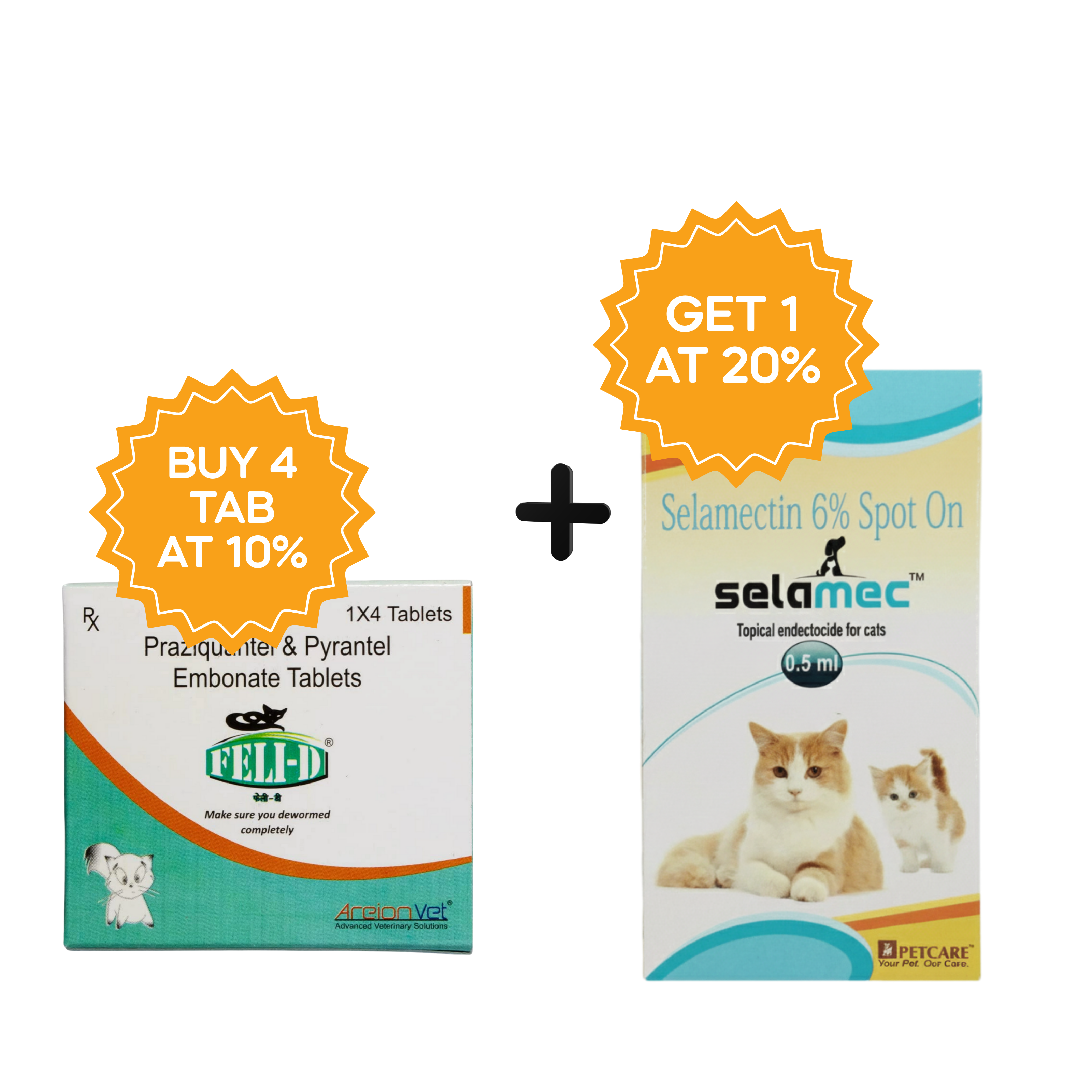 AnimealFELI-D TABLET SELAMEC CAT SPOT-ON COMBO - Upto 1...